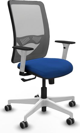 Piqueras y Crespo Stuhl aus PC Zulema mit wei&szlig;en und schwarzen Armlehnen, h&ouml;henverstellbare Lendenwirbelst&uuml;tze, ausgestattet mit Sincro 3 Positionen und Schneideschaum,