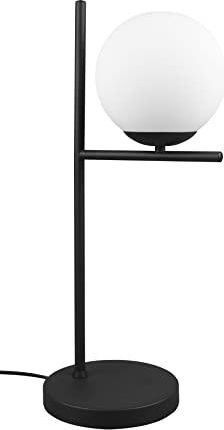Trio Leuchten Tischleuchte Pure 502000132, Metall Schwarz matt, Glas weiß, exkl. 1x E14