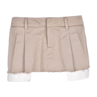 Dondup Kurze Baumwollshorts mit Rei&szlig;verschluss - - Shorts - Damen - Beige - W30