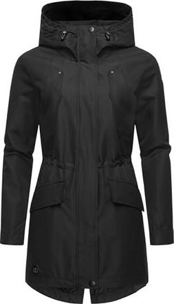 Ragwear Parka de transition légère pour femme, manteau de pluie long imperméable (colonne deau 11 000 mm) et respirante avec grande capuche Begonia XS à 6XL, 