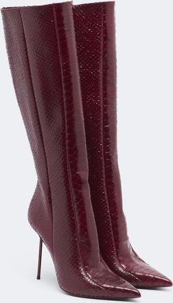 PARIS TEXAS Bottes Lidia en cuir fa&ccedil;on serpent