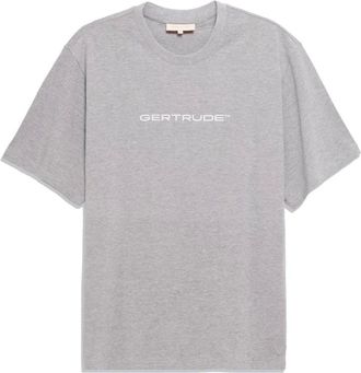 Gertrude Homme, Tops, Gris, Taille: XL Leonce Logo T-Shirt