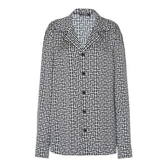 Balmain Femme, Blouses et Chemises, Noir, Taille: 36 FR Chemise de pyjama Monogram