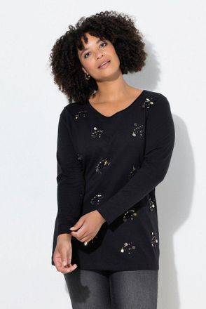 Angel Of Style Longsleeve T-Shirt bequeme Passform Zier-Pl&auml;ttchen