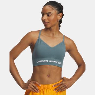 Under Armour Vanish Seamless Low Sport-BH f&uuml;r Damen Blau Smoke / Washed Blaue Marine XL