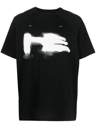 Heliot Emil t-shirt en coton à logo imprimé - Noir