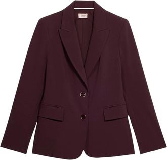 Oltre Femme, Vestes, Violet, Taille: 50 FR Blazer en Flanelle M&eacute;lange Viscose