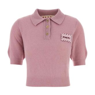 Marni Femme, Tops, Rose, Taille: 38 FR Pull Polo en Cachemire