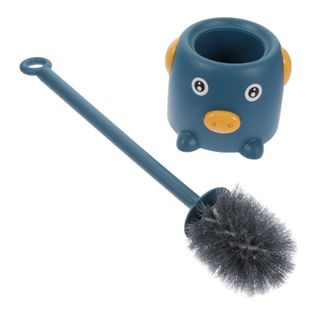 Hemobllo Toilettenb&uuml;rste mit Halter Kunststoff Badezimmerb&uuml;rste mit Dichtem Borstenkopf Langstielige Wc Reinigungsb&uuml;rste f&uuml;r Privathaushalt und Hotel