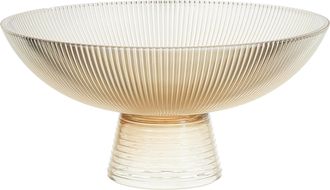 The Home Deco Factory KA0496, Fruit Bowl on Foot in Amber Glass, elegant and Versatile Design, ideal for Fruits and Salads, Capacity 11L, Easy to Maintain, Size 11L, orange