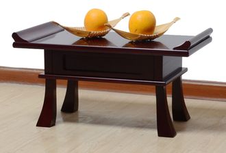 Generic Altartisch aus Holz, Gebetstisch für Altar, spiritueller Altartisch aus Bambus, kleiner und langer Altartisch mit Hexendekoration, glänzender Couchtis