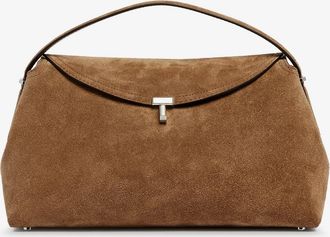 Toteme T-Lock suede handbag - TOTEME - gender_Woman