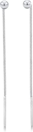 Elli Ohrringe Damen Ohrhänger Kugel Minimal Durchziehen in 925 Sterling Silber
