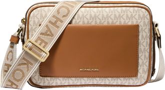 Michael Kors Women Lg Ew Pckt Xbody Hand Bag, Vanilla/Acrn