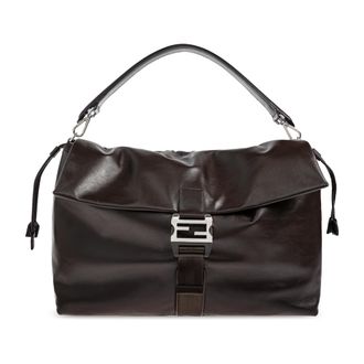 Fendi Flux Maxi Messenger Schultertasche - - Bags - Herren - Braun - ONE SIZE