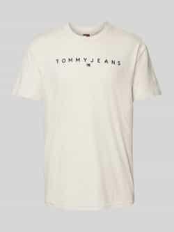 Tommy Jeans Regular Fit T-Shirt aus reiner Baumwolle mit Label Stitching