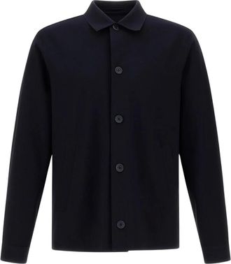Herno Veste chemise l&eacute;g&egrave;re en n&eacute;opr&egrave;ne - Homme - Pulls - Bleu - Taille: M