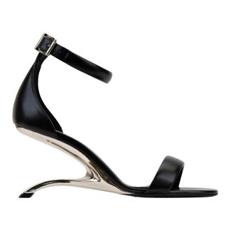 Alexander McQueen Schnallen Ledersandalen - - Shoes - Damen - Schwarzk - 37 EU