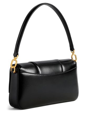 Balenciaga Womens Shoulder Bag Hourglass Black Lamb Leather