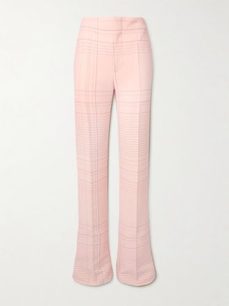 Bottega Veneta Pantalon Droit En Crêpe À Carreaux - Rose
