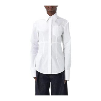 Sportmax Femme, Blouses et Chemises, Blanc, Taille: 36 FR Chemise Popeline Blanche