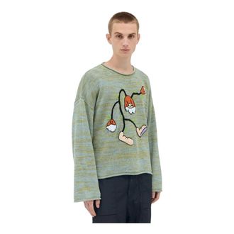 Brain Dead Homme, Pulls, Vert, Taille: L Pull Carignan