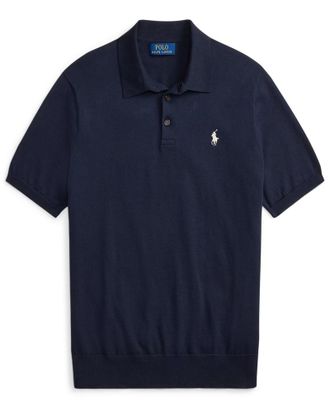 Ralph Lauren Softes Feinstrick-Poloshirt aus Baumwolle mit Pony-Stickerei in