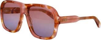 Chlo&eacute; Femme, Accessoires, Brun, Taille: 58 MM Lunettes de soleil pilote