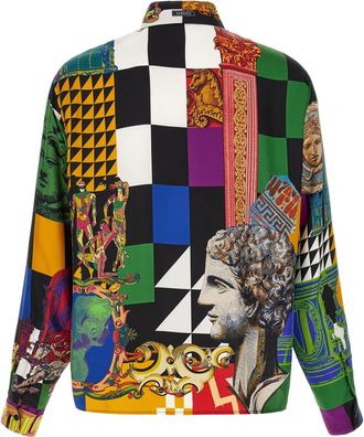Versace Mens Multicolor Silk Blouse
