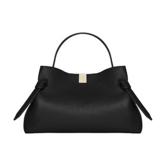 Yuzefi Schwarze Pebble Grain Leder Skulpturale Handtasche - - Bags - Damen - Schwarzk - ONE SIZE