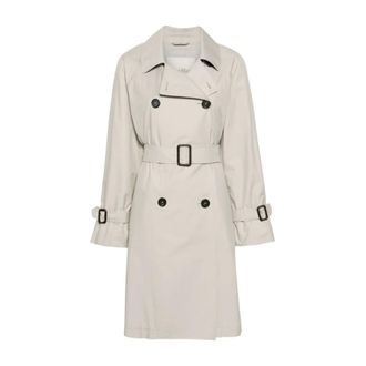 Max Mara Femme, Manteaux, Gris, Taille: 36 FR Trench-coat classique