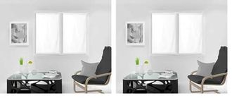 Soleil d'Ocre Dolly Paire de Brise bise, 45x160 cm, Blanc (Lot de 2)