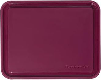 KitchenAid Klassisches Kunststoff-Schneidebrett mit umlaufendem Graben und rutschfesten Kanten, sp&uuml;lmaschinenfest, 20,3 x 25,4 cm, Rote Beete