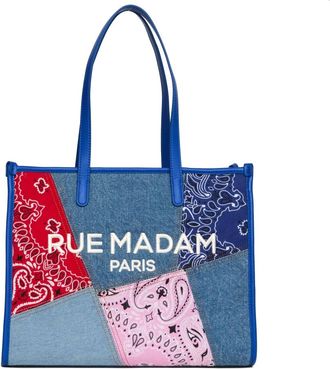 Rue Madam Femme, Sacs, Bleu, Taille: ONE Size Paisley Shopping