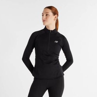 New Balance Damen T-Shirt Athletics Heat Grid Half Zip