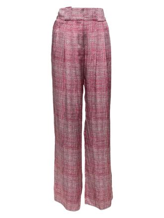 Emporio Armani pantalon en soie - Rose