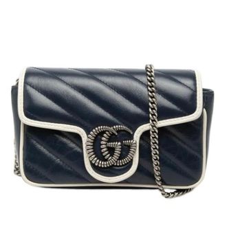 Gucci Sac bandouli&egrave;re matelass&eacute; Pre-owned - Femme - Pre-owned - Bleu - Taille: ONE Size