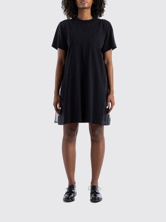sacai Mini-robe T-shirt en coton &agrave; manches courtes avec encolure ronde