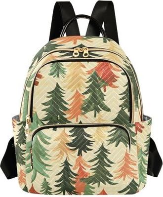 Mnsruu Mini sac à dos pour femme, motif arbre coloré, petit sac à dos tendance pour femme, sac à dos décontracté, Multi631, S