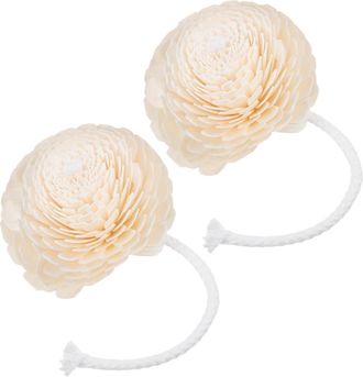 Minkissy 2 Stück Duftdiffusor mit Künstlichen Blumen Austauschbare Duftblume Aromatherapie Zubehör für Ätherische Öle Baumwollseil und Pflanzenstamm Dekoration