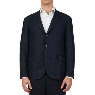 Brunello Cucinelli Mens Blue Wool Two-Piece Suit