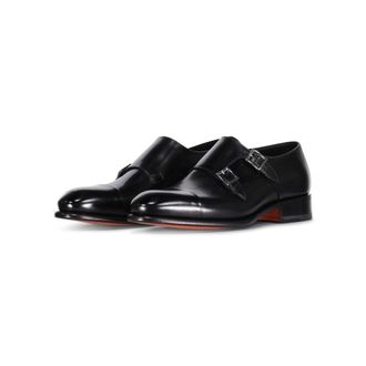 Santoni Leder Double Monkstraps - - Shoes - Herren - Schwarzk - 45 EU