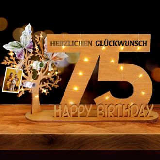 Warehouse Originelle Geburtstag Geschenk Frauen & M&auml;nner - Geldgeschenke Geburtstag mit Holz Schild G&auml;stebuch Geburtstag Deko Geburtstagszahlen Holz Schild G&auml;st