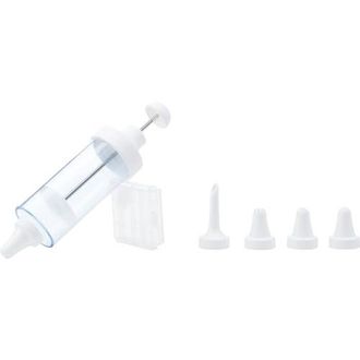 Westmark Seringue de Décoration/Garnissage, Avec 5 embouts ou Douilles, Capacité : 180 ml, Plastique / acier inoxydable, transparent / blanc, 31152260