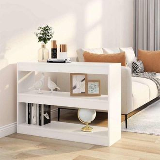 vidaXL B&uuml;cherregal/Raumteiler Wei&szlig; 100x30x72 cm Vidaxl