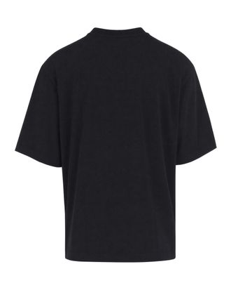 Off-white Mens Crew-Neck T-Shirt Black Cotton T-Shirts And Polos
