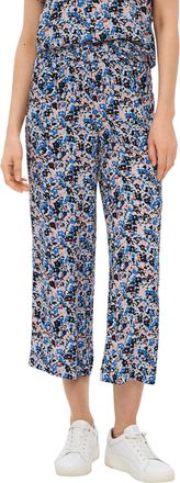 s.Oliver Gemusterte Wide Leg-Hose aus Reiner Viskose