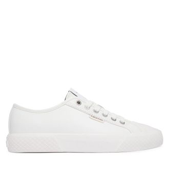 Calvin Klein Sneakers aus Stoff Calvin Klein Vulc Lace Up Low Lth HW0HW03077 Wei&szlig;