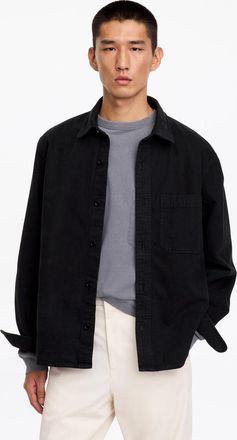 Arket Overshirt Aus Twill -Grau
