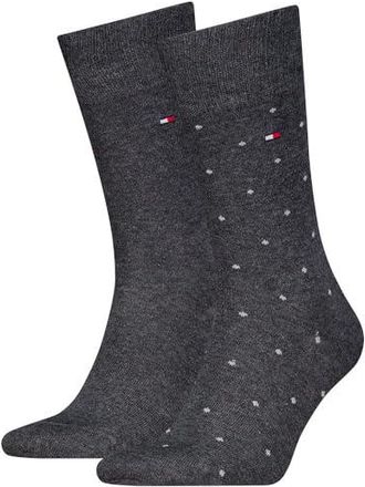 Tommy Hilfiger 8719965009202 Dots Classic Sock, Anthrazit, 39-42 (Lot de 2) Hommes